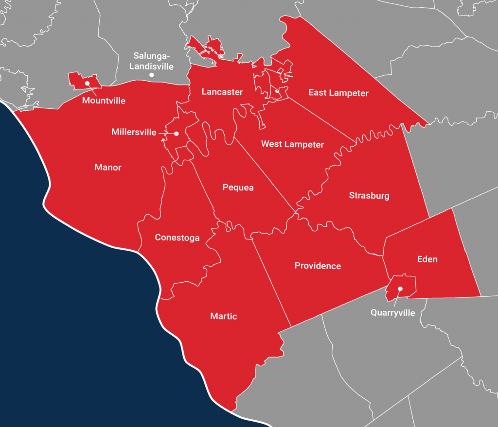 Towns We Serve with HVAC & Delivery Services | B.G Mellinger